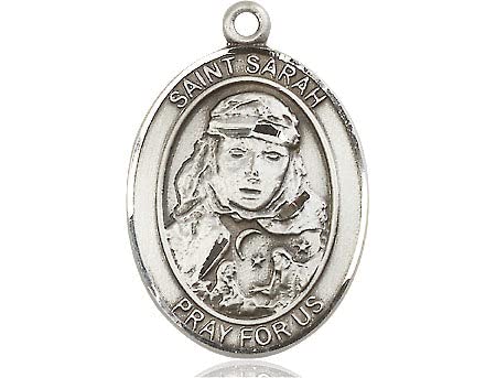 EXTEL Large Oval Pewter St. Sarah Medal, Made in USA