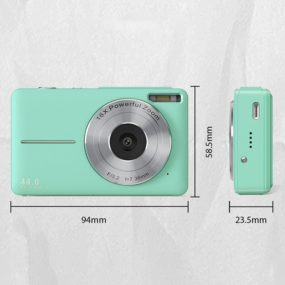 Digital Camera, FHD 1080P Portable Small Camera, Anti Shake Lightweight Compact Point and Shoot Camera, for Teens Adult Kids, Black