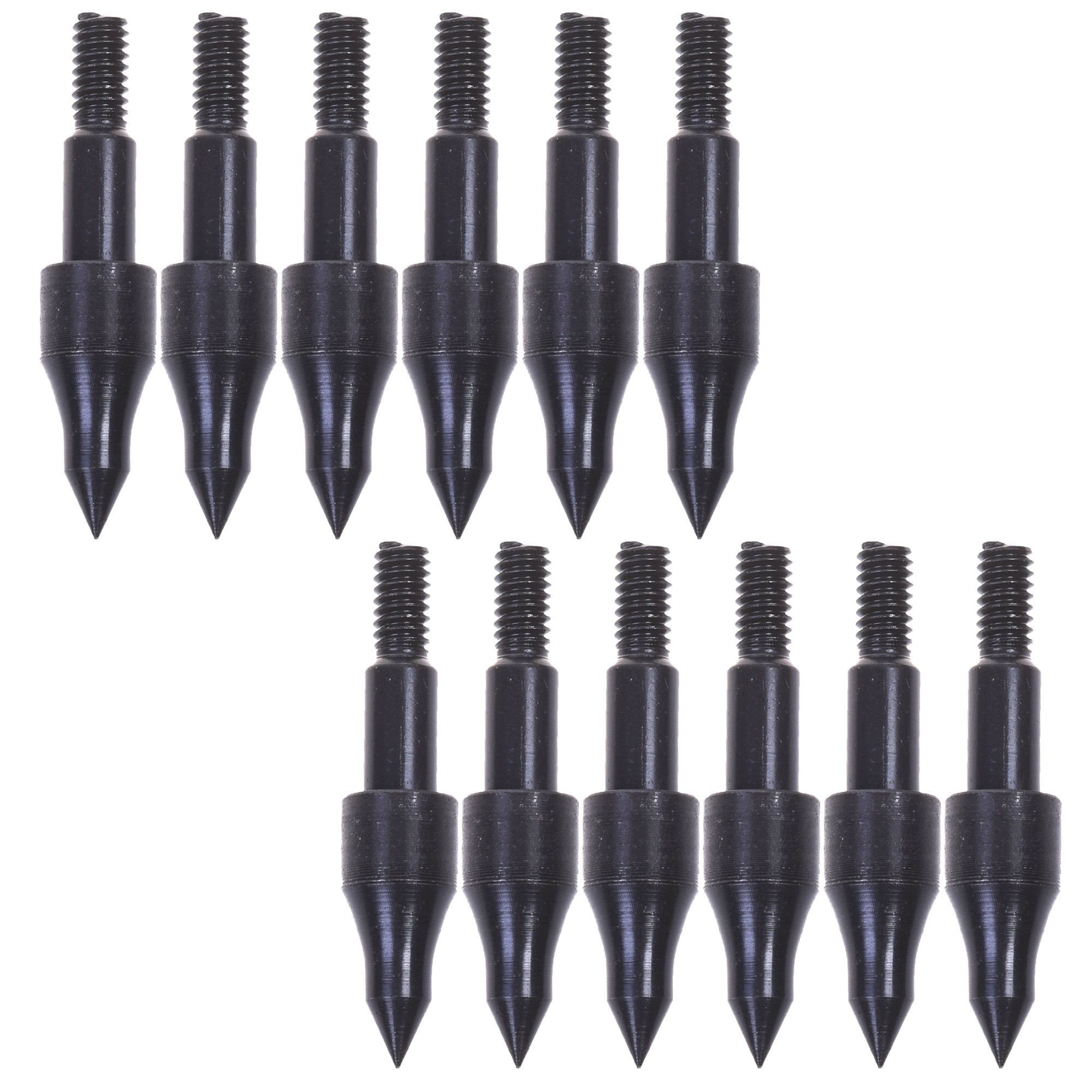 Cosmos 12 Pcs Screw-in Archery Bullet Points Arrow Tips Archery Target Practice Hunting Arrow Points for Recurve, Compound Bow, Crossbow, 100 Grain Each
