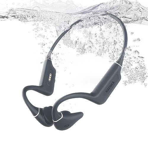 Naenka Runner Diver2 Swimming Headphones, IP68 Bone Conduction Headphones with MP3 Player Built-in 32G Memory, Bluetooth 5.3 Open Ear Headphones with CVC6.0 Mic for Swimming Running Cycling Gym