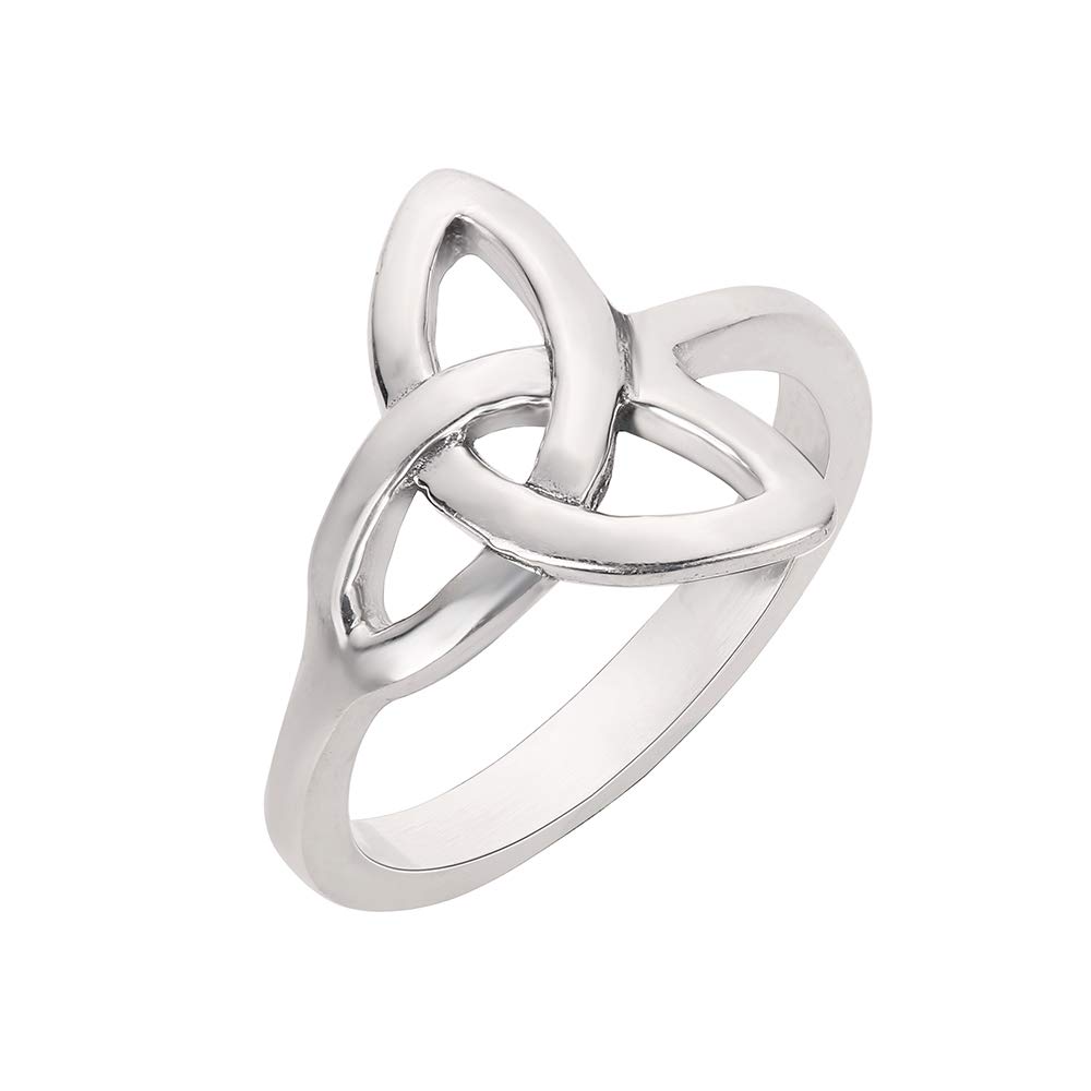 CloseoutWarehouse 925 Sterling Silver Wicca Triquetra Ultimatum Ring Size 10
