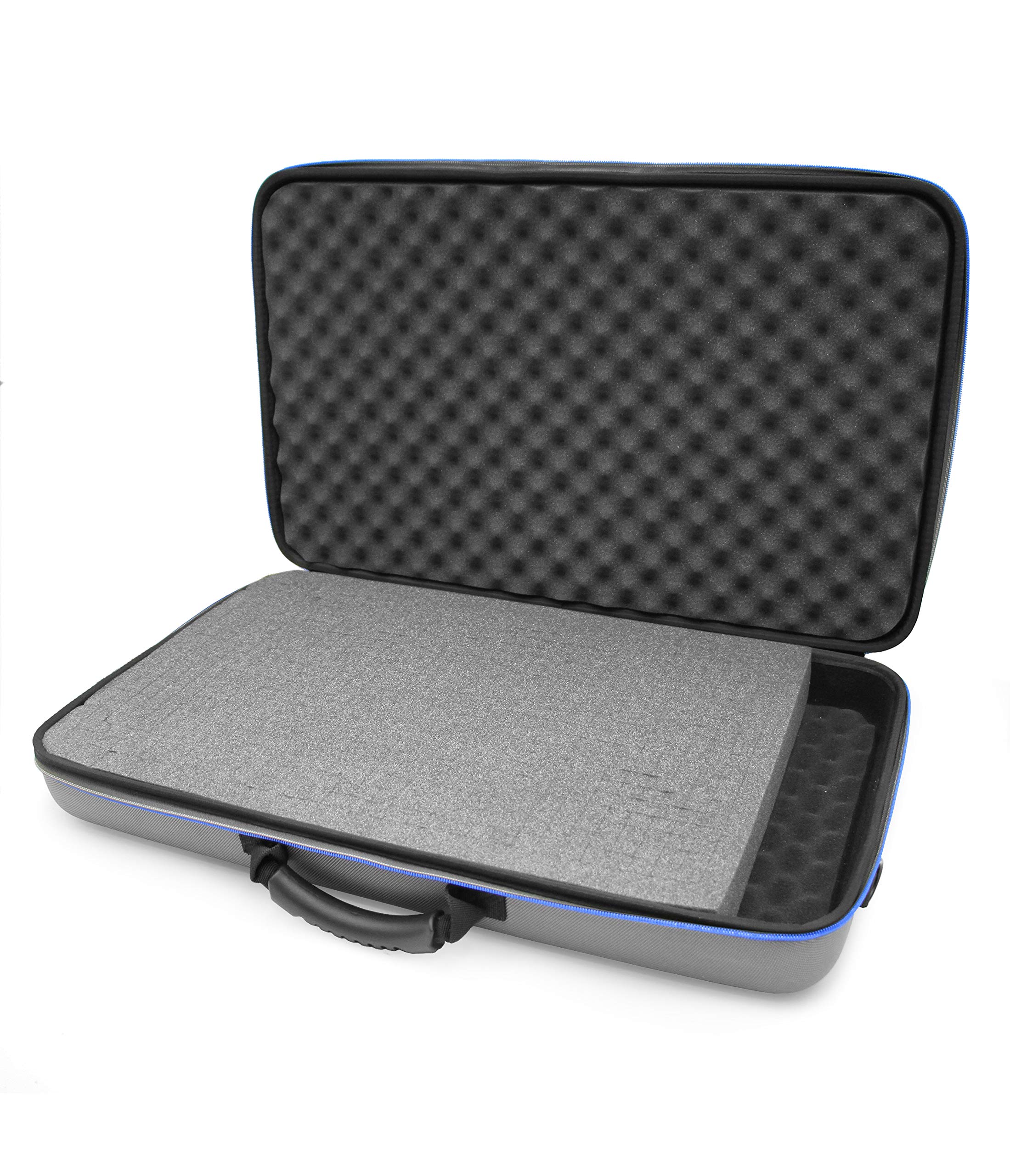 CASEMATIX Carry Case Compatible with Roland DJ-202 Serato DJ Controller and Drum Machine Accessories In Customizable Foam - Includes Studio Travel Case Only with Shoulder Strap