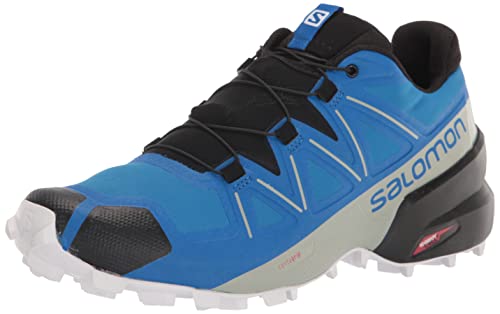 Salomon Speedcross 5 Trail Running Shoes for Men, Skydiver/Black/White, 11