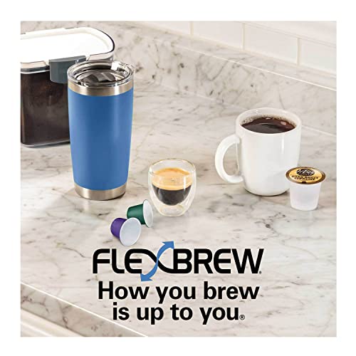 Hamilton Beach FlexBrew Universal Trio 2-Way Coffee Maker (Black) Bundle with Coffee Pod Organizers and Multipurpose Acrylic Coffee Pod Organizer (3 Items)