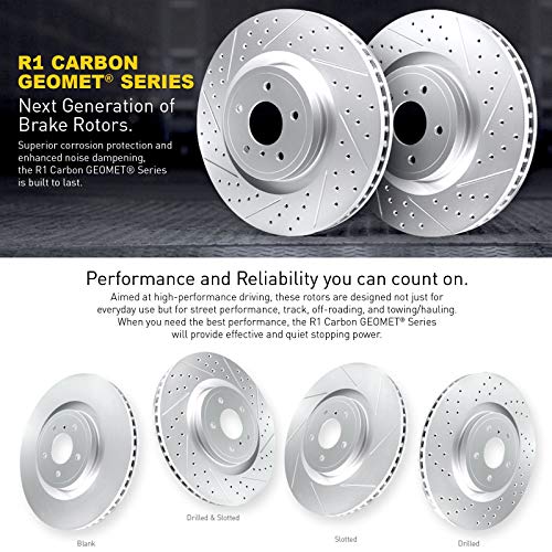 R1 Concepts Rear Brakes and Rotors Kit |Rear Brake Pads| Brake Rotors and Pads| Ceramic Brake Pads and Rotors |Hardware Kit |fits 2011-2021 Hyundai Elantra, Elantra Coupe, Venue, Kia Soul
