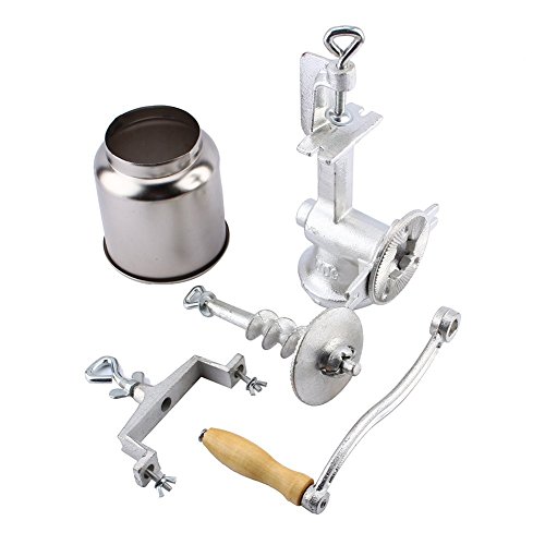 Ejoyous Hand Crank Grain Mill, Table Clamp Manual Corn Grain Grinder Cast Iron Mill Grinder for Grinding Nut Spice Wheat Coffee Home Kitchen Commercial Use