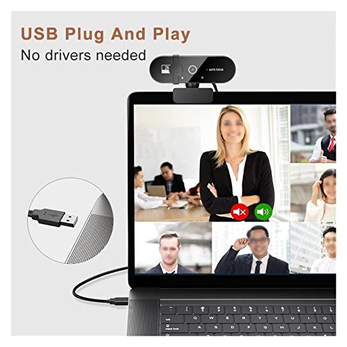 DEFLAB Webcam Webcam 1080P Computer Webcam Auto Noise Reduction HD Light Capture Webcam USB Webcam, Webcam with Zoom,Face to Face,Media Communication Camera (Color : 4K, Size : X)