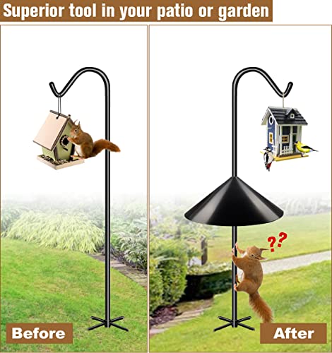 Garbuildman Squirrel Baffle for Bird Feeder Pole, Outside Pole Mount Bird House Guard for Outdoor Shepherdâs Hook, 19 Inch Diameter, 1 Pack