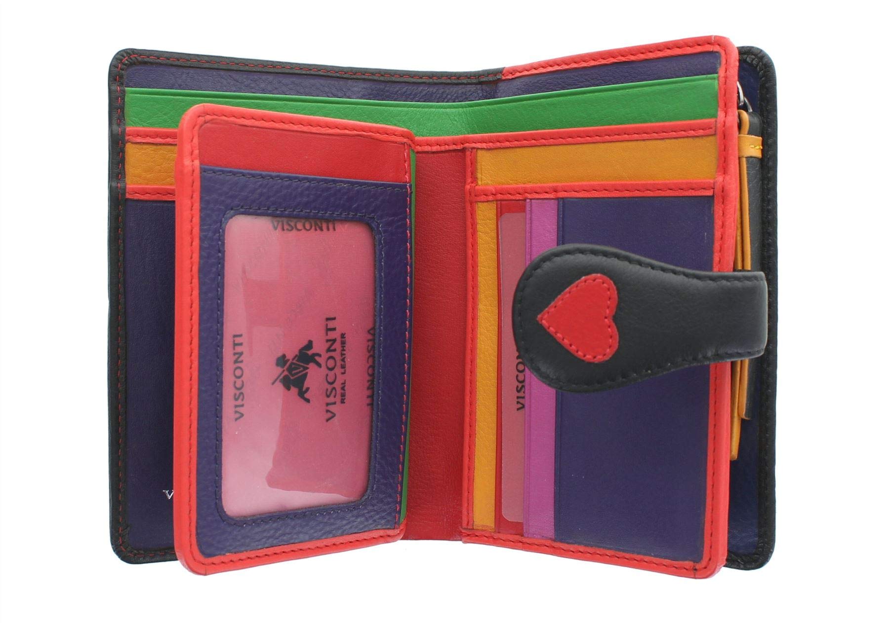 Visconti Love Collection Crush Leather Purse RFID LV4 Black