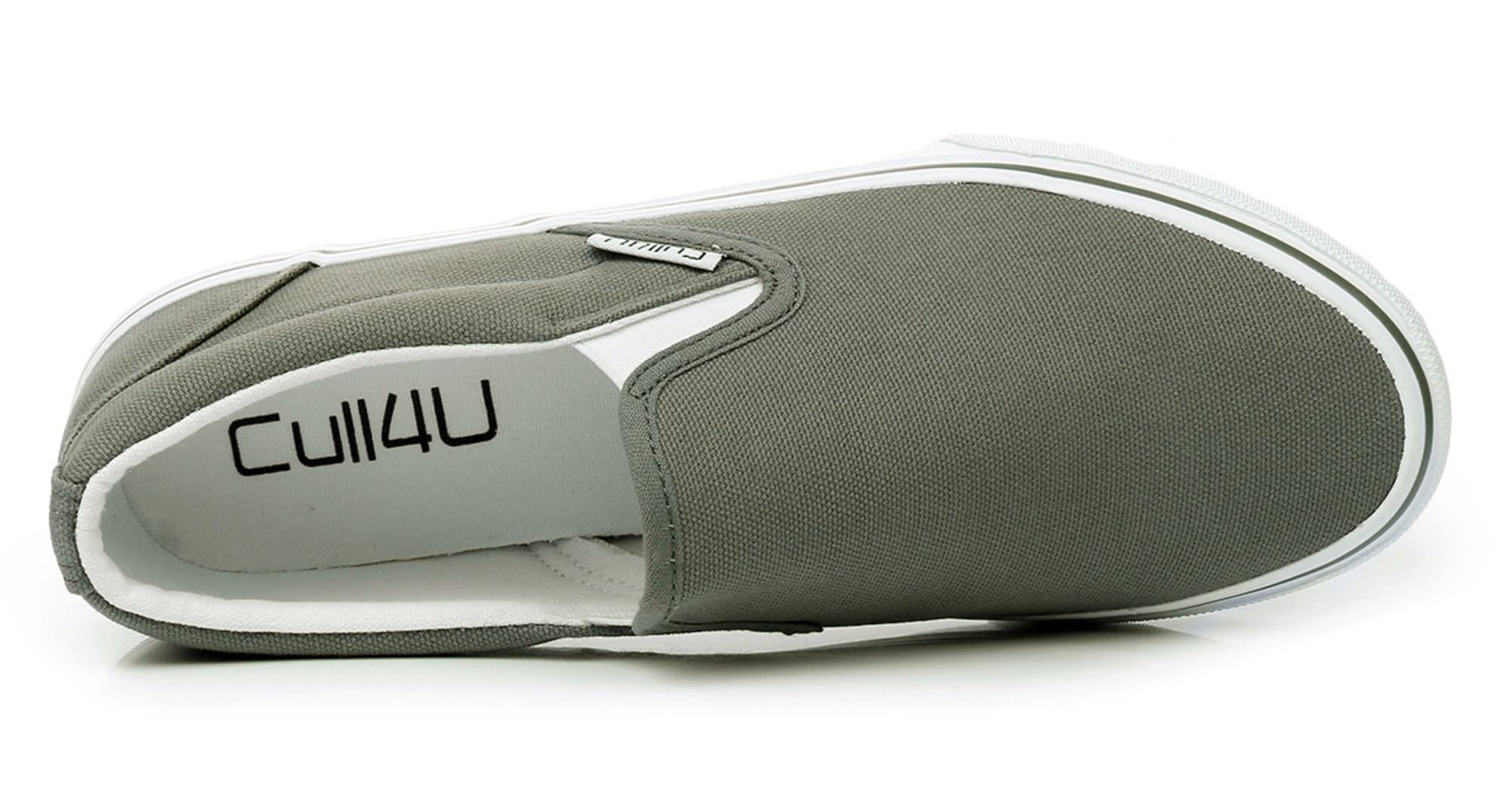 Cull4U Women's Classic Slip On Trainer Shoes (8 M US,Olive)