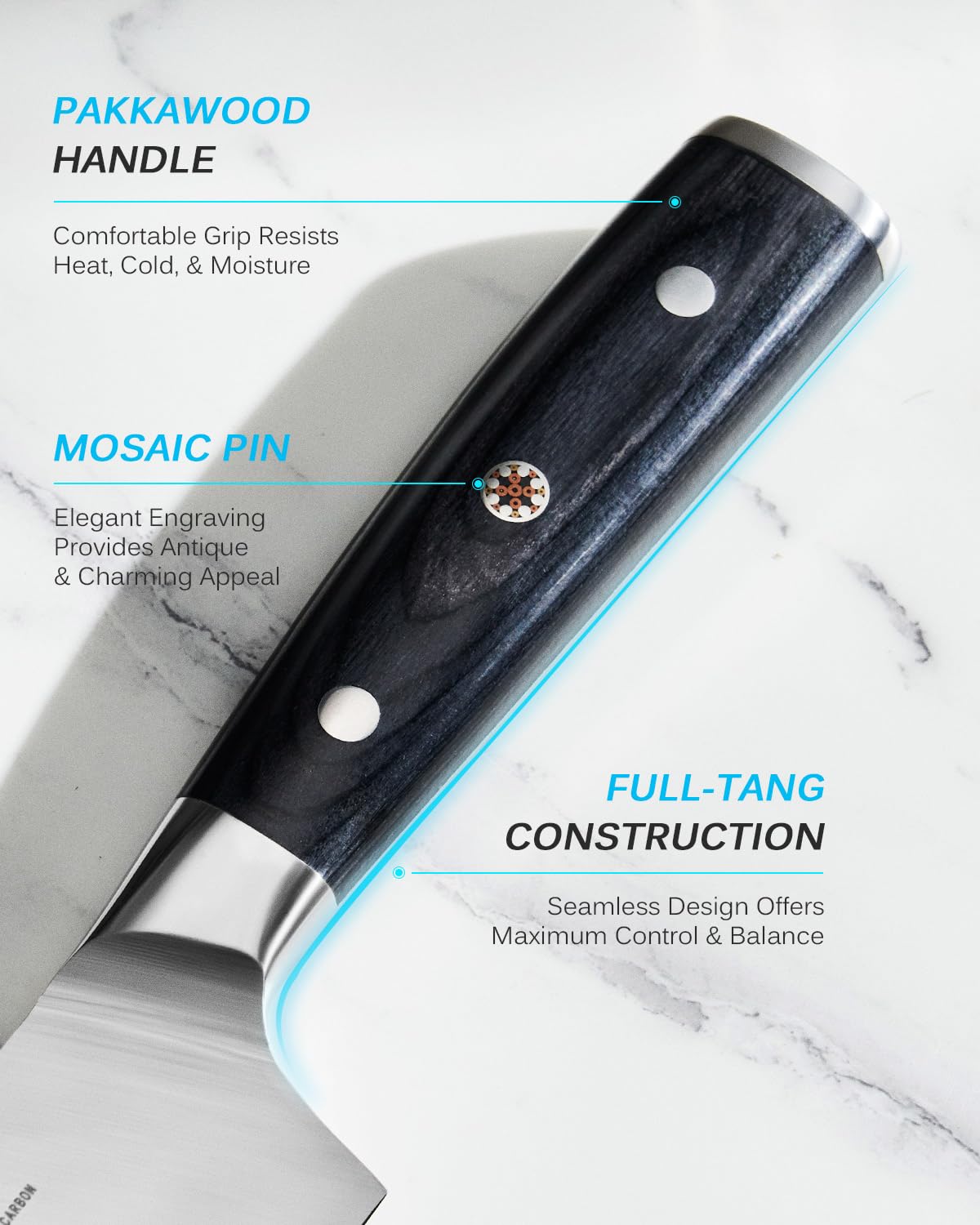 KYOKU 8.5" Kiritsuke Chef Knife, Samurai Series Japanese Chef Knife with Pakkawood Handle, Japanese High Carbon Steel Knife for Kitchen