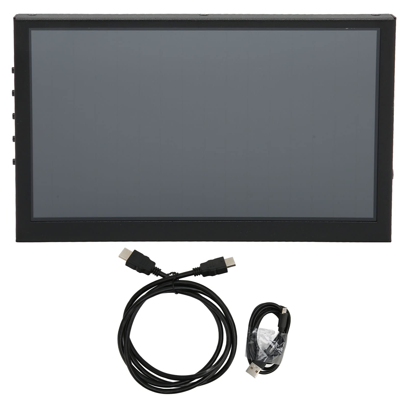 FOTABPYTI 7 Inch Monitor, Universal Dual Speakers IPS Capacitive Metal Case Mini Computer LCD Display with Sound Jacks for OS X for Laptop
