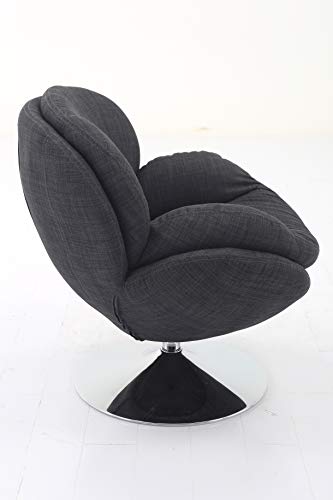 Comfort Chair Mac Motion Scoop Accent Leisure Chair, One Size, Rio Anthracite (Grey) Fabric