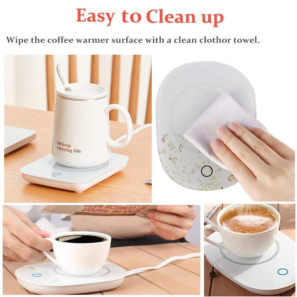 Coffee Mug Warmer, Smart Beverage Warmer with Touch Screen Switch, Electric Mug Warmer for Office Home Use, Cup Warmer Plate for Coffee, Milk, Tea, Water