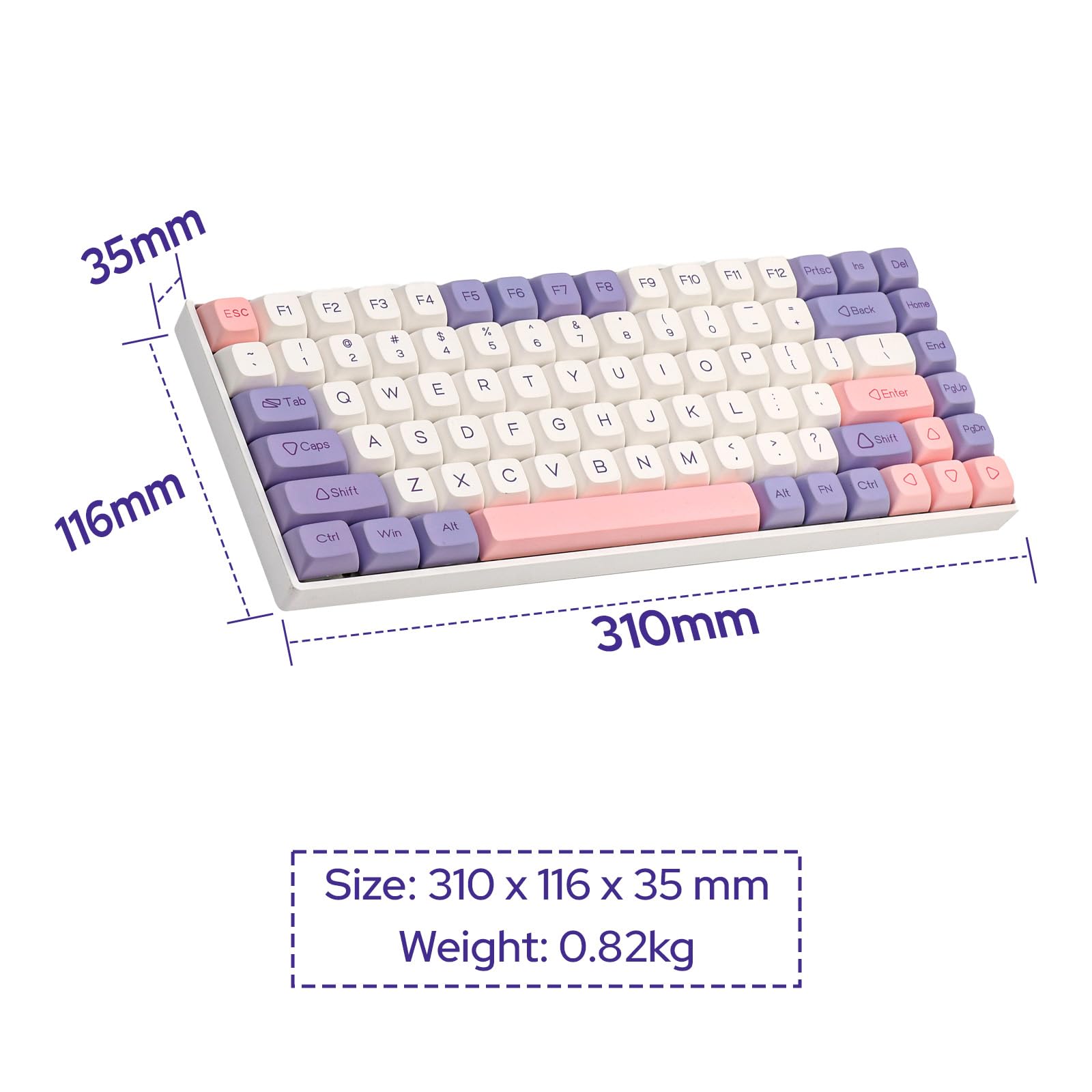 EPOMAKER EP84 Pro Upgraded 75% RGB Hot Swap 2.4GHz/Bluetooth 5.0/USB-C Wired Mechanical Keyboard with Programmable Software, NKRO, Ice Cream PBT Keycaps for Mac/Win/Gamers(Gateron Pro Yellow)