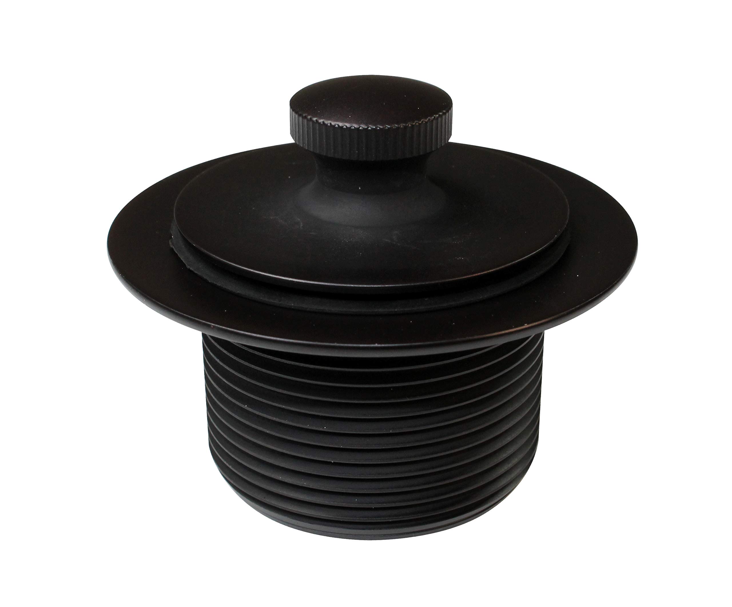 Westbrass 594244-12 14" White Tubular Bath Waste & Overflow Assembly with Twist & Close Drain Plug and 2-Hole Faceplate, Oil Rubbed Bronze
