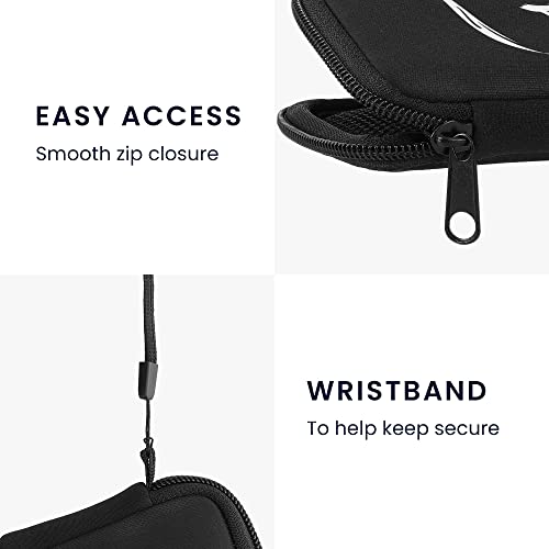 kwmobile Neoprene Case Compatible with in-Ear Headphones - 2.3 x 3.5 inches (6 x 9 cm) Case with Zip - Brushed Heart
