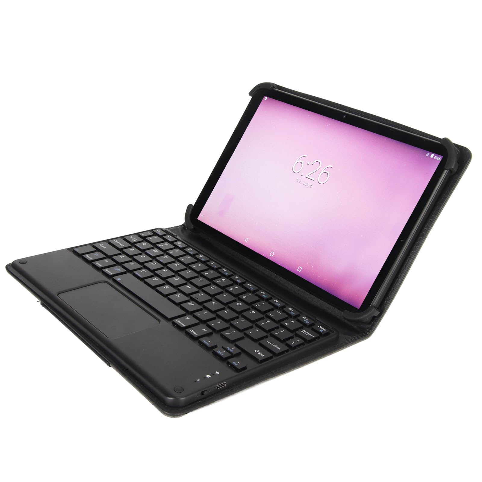 Digital Tablet, for Android 12.0 5G WiFi Dual Speakers Black WiFi Tablet 7000mAh FHD Screen with Keyboard for Game for Reading (US Plug)