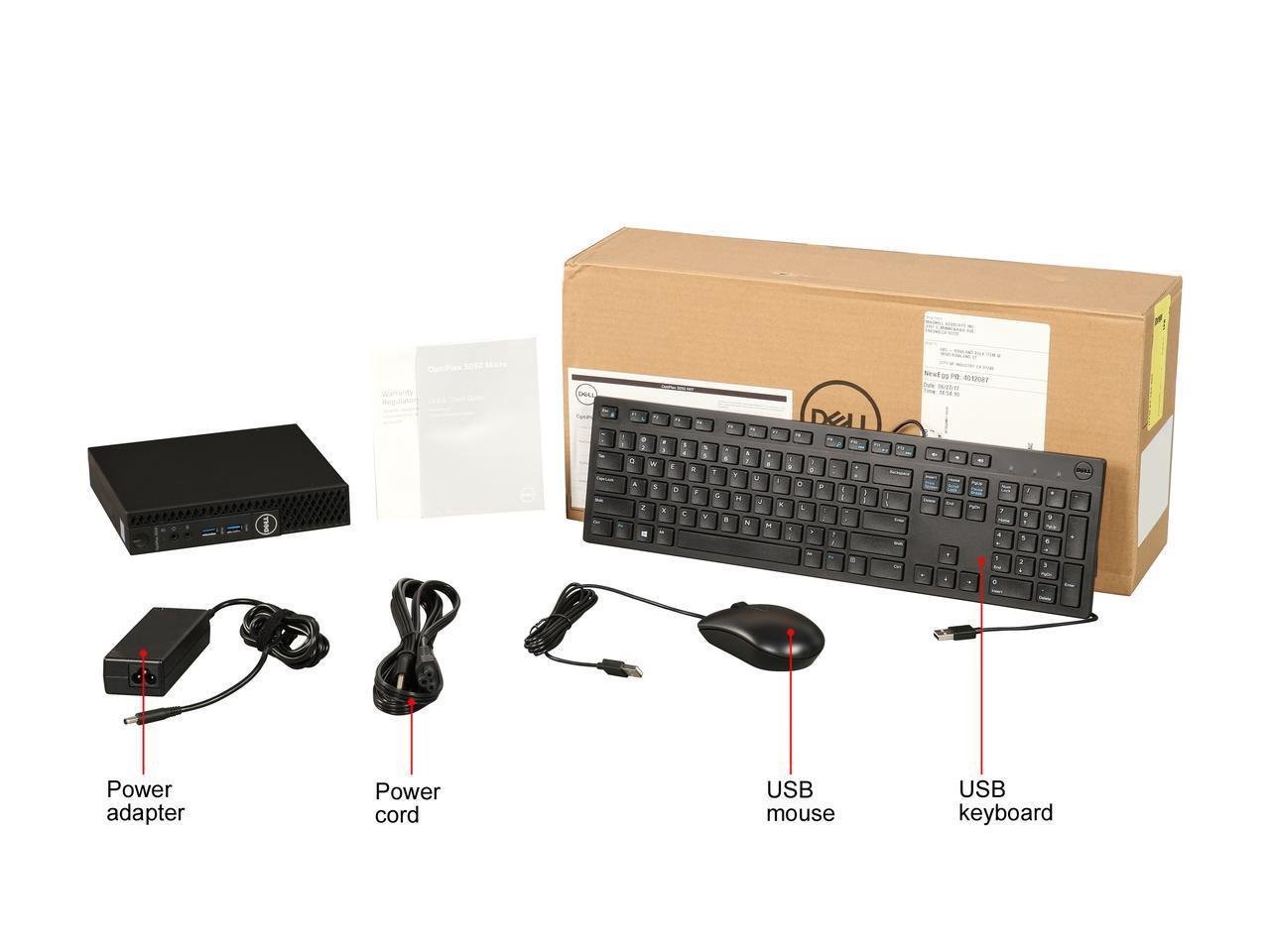 Dell OptiPlex 3050 Micro Business Desktop (Intel Core 7th Generation i3-7100T, 4GB DDR4, 500GB HDD) Windows 10 Pro (Renewed)
