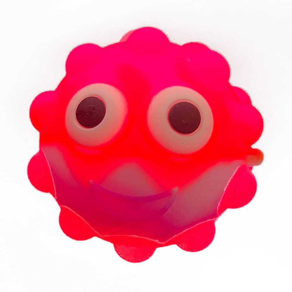 Pop Ball Glow Balls Stress Ball Bouncing Ball ,Fidget Toy Push Bubble Toys, 3D Silicone Squeeze Finger Press Ball Stress Relief Hand Toys (D)