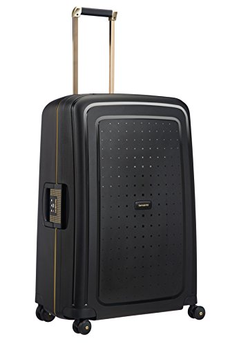 SAMSONITE S'Cure DLX Spinner 75, 4.5 KG Hand Luggage, 75 cm, 102 liters, Black (Black/Gold Deluscious)