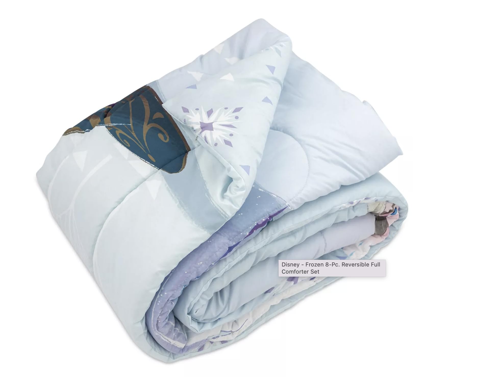 Jay Franco & Sons, Inc. 8 Pieces Frozen II Full Size Comforter Bedding Set, White/Green/Purple