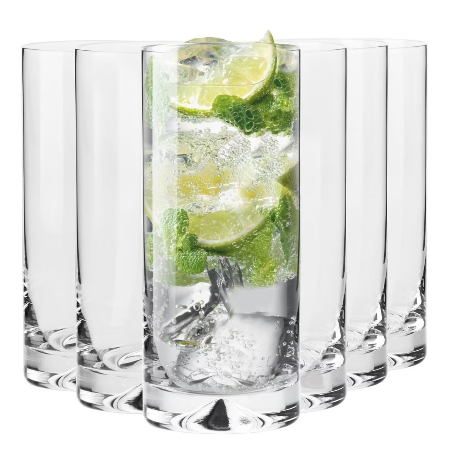 Krosno Water Juice Drinking Glasses, Set of 6, 10 oz, Mixology Collection, Ideal for Everyday Use, Cold Drinks Glasses, Dishwasher Safe, Made in Europe