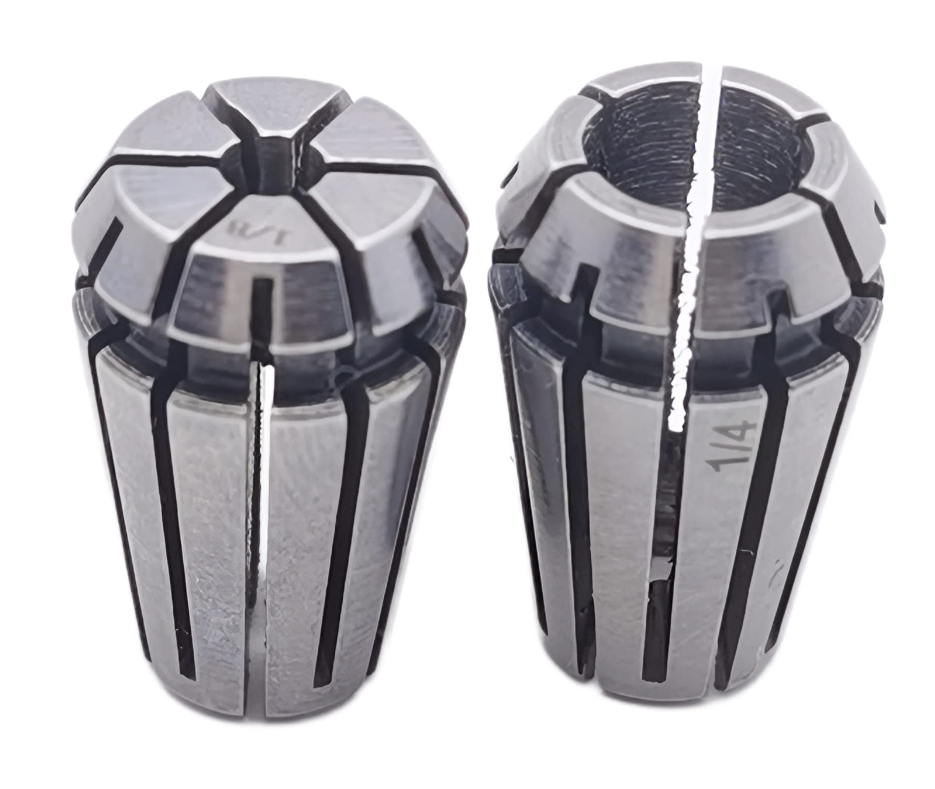 F.L.S Er11 Spring Collet Set, 1/8" and 1/4" ER11 Collet Chuck for CNC Engraving Machine & Milling Lathe Tool