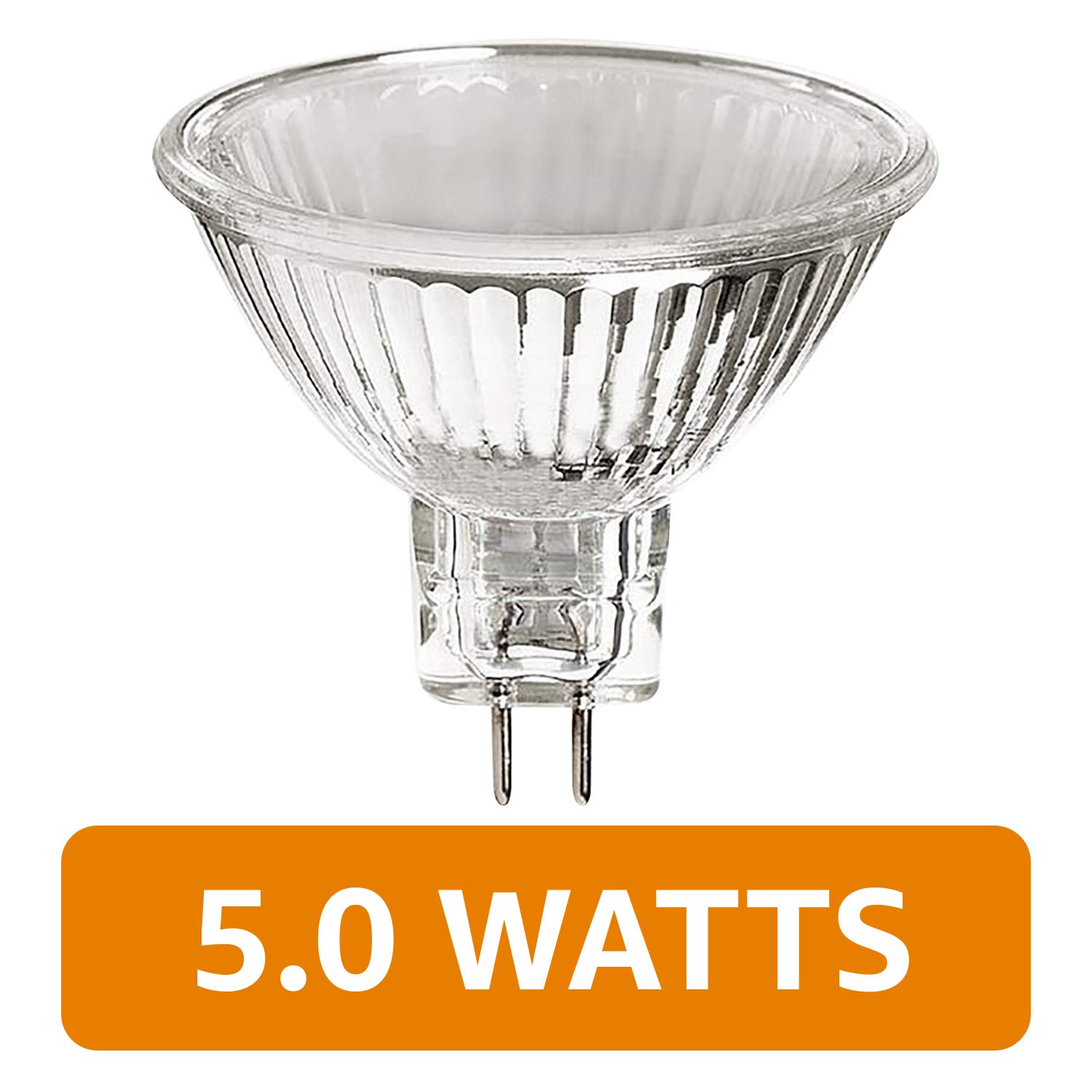 MR11 Halogen Spot Light Bulb Down Reflector Lamp 5W 12V 2 Prong Stove Hood Range Lighting High CRI Warm White 5 Watt GU4 Dimmable Replacement Fiber Optic BAB C Bright Kitchen 45° Beam I 11⁄8 inches