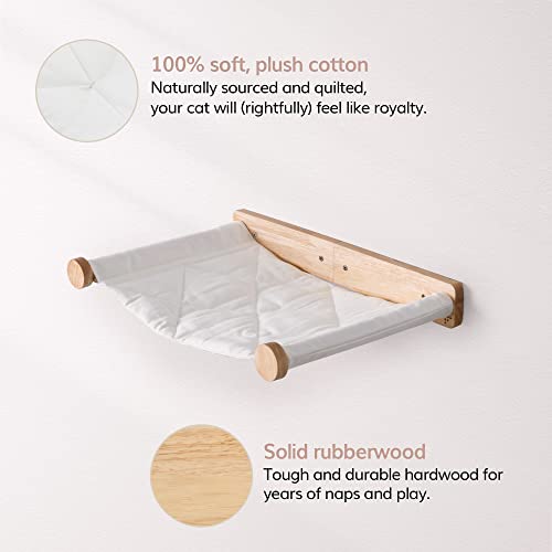 Furmia Cat Wall Hammock, Cat Wall Shelves, Cat Wall Furniture, Cat Wall Bed, Modern Wall Mounted Cat Shelves for Cats up to 40 lbs
