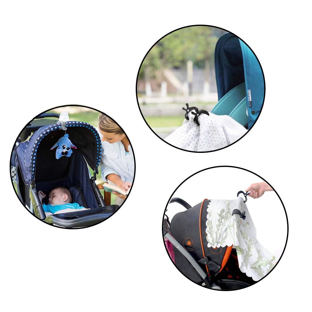 Cup Holder for Stroller, Yisscen Pram Cup Holder with Two Clips and One Hook - Adjustable Drink Universal Cup Holder Perfect for Stroller, Pushchair, Bikes and Wheelchair