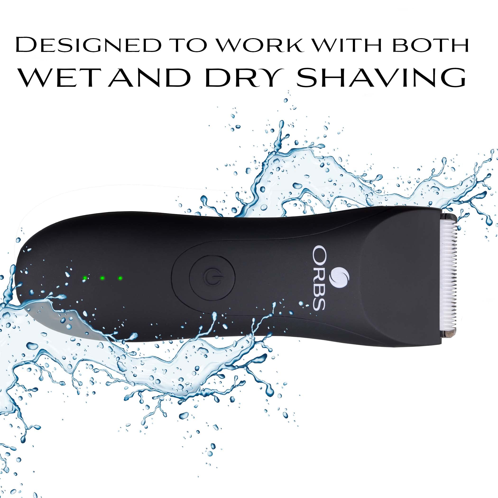 Orbs™ Electric Trimmer for Men, Premium Ball Trimmer/Shaver for Men, Waterproof Groin and Body Shaver Groomer, Replaceable Ceramic Blade Heads,100 Min Battery Life