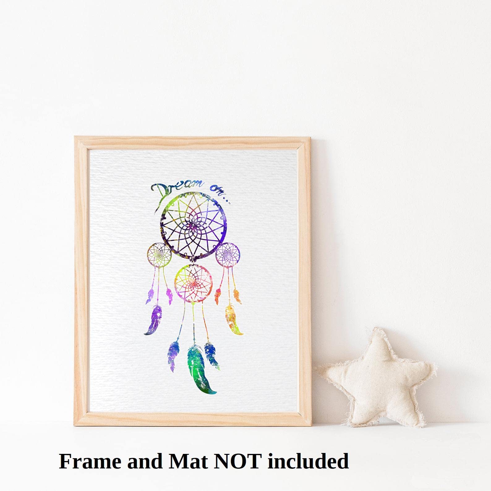 Dignovel Studios 8X10 Unframed Dreamcatcher Watercolor Art Print Poster Wall Hanging N285