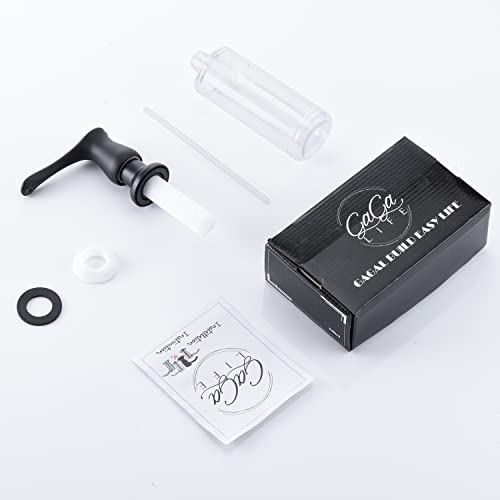 GAGALIFE Sink Soap Dispenser Matte Black, Built in Soap Dispenser with 13 OZ Bottle, Lotion Dispenser for Kitchen Sink, Refill from The Top