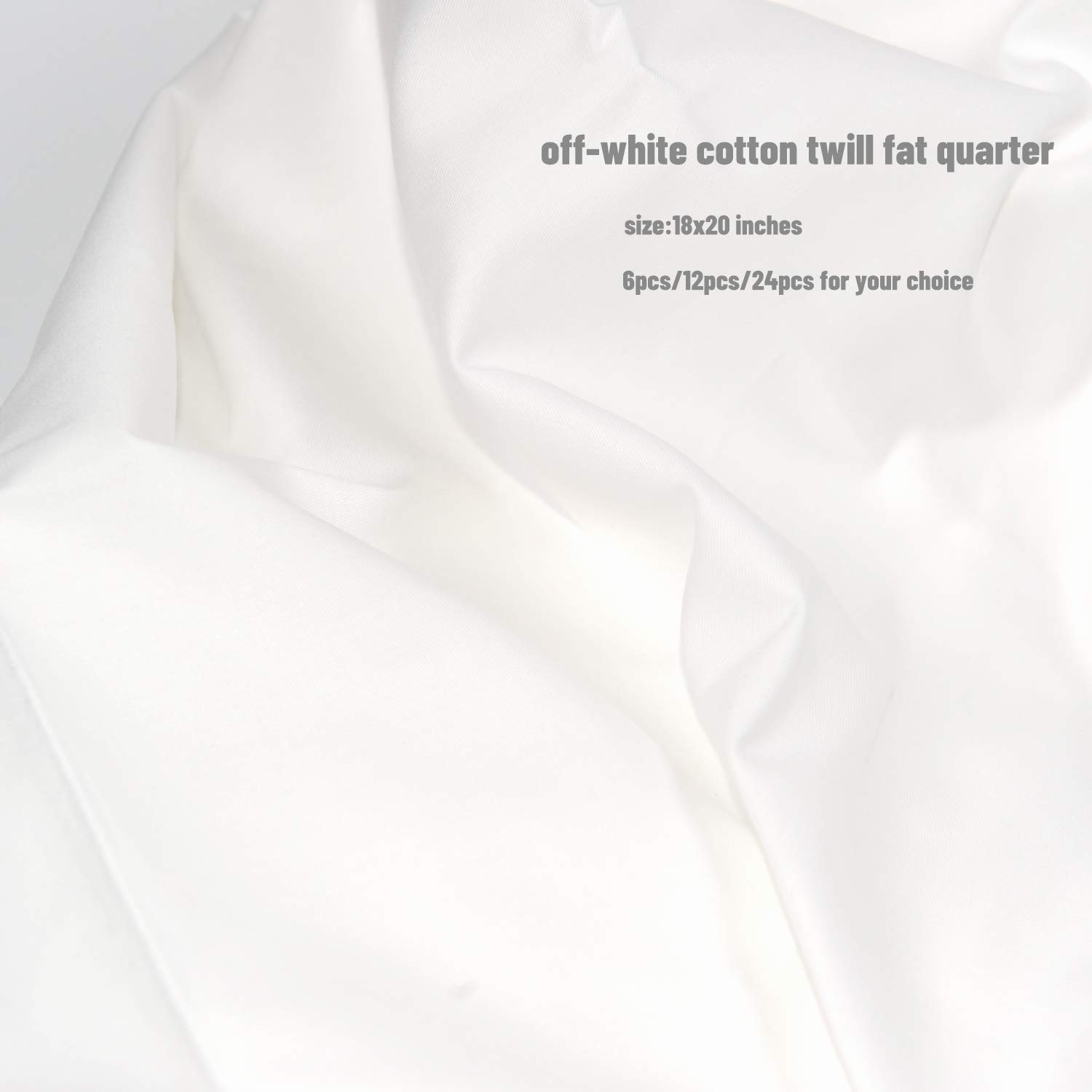 Pre-Cut Fat Quarter Quilting Cotton Off White Fabric Bundles,18x20 Inch Rose Flavor(12pcs)