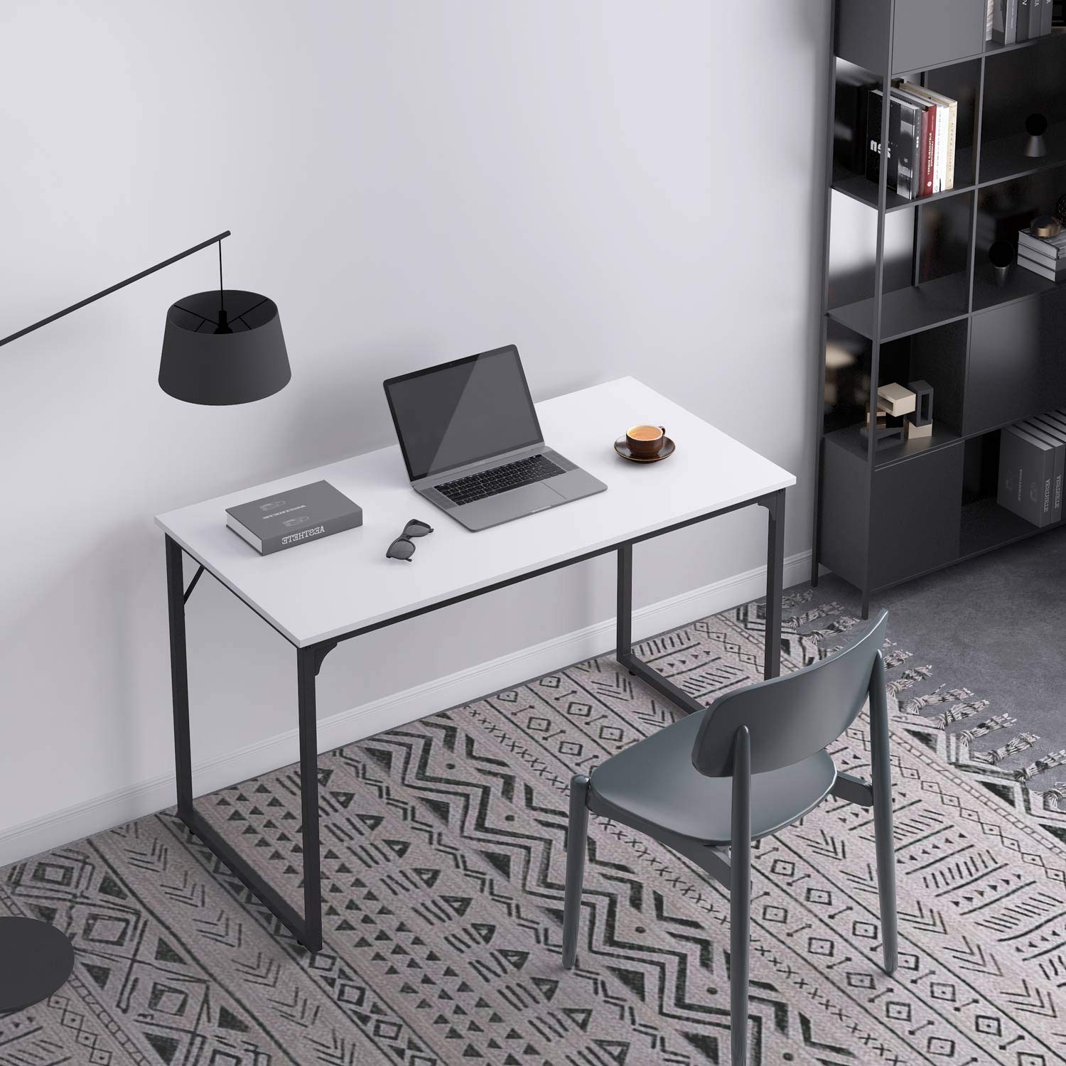 Coleshome Computer Desk 31", Modern Simple Style Desk for Home Office, Sturdy Writing Desk,White