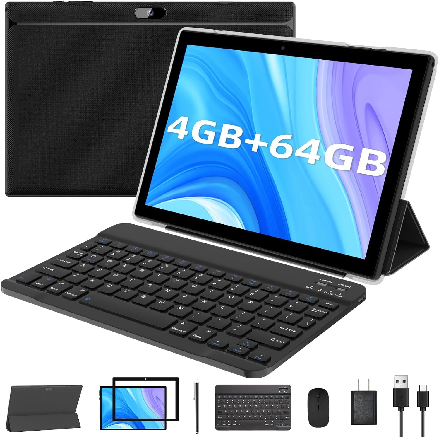 CUPEISI Tablet 10.1 inch, Android 11 Tablets, 64GB ROM 2GB RAM 512GB Expandable, Tablet PC with 6000mAh Battery, 8MP Dual Camera, WiFi, BT, 1280 * 8000 IPS HD Touch Screen, GMS Certified Tableta