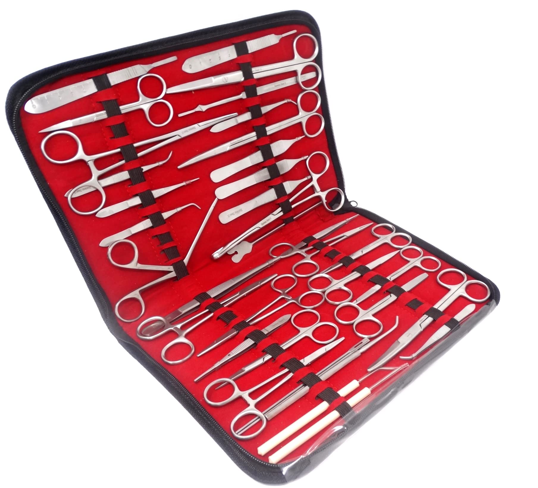 Premium A2ZSCILAB 157 Pieces Instruments Kit Veterinary Scissors Forceps Needle Holders Scalpel Handle, Stainless Steel All in One