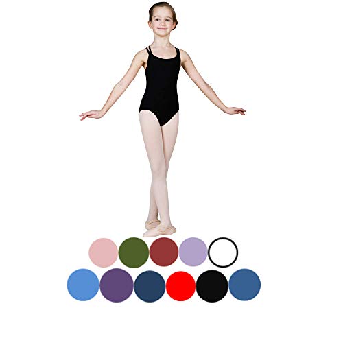 SANSHA Girls' Signature Camisole Leotard Y1559C Stefani, Navy, 18 Years Big Kid I