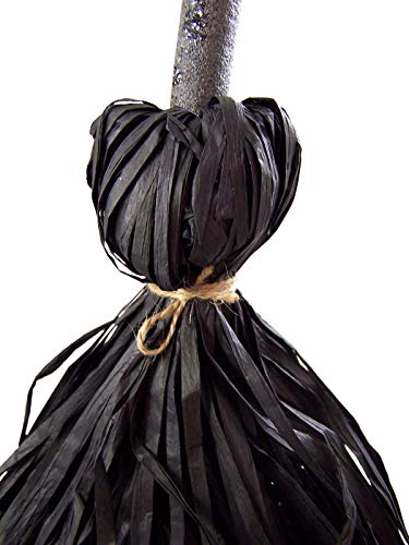 Haunted Witch's Broom with Ghost Sounds Animated Halloween Decoration, 26 Inch