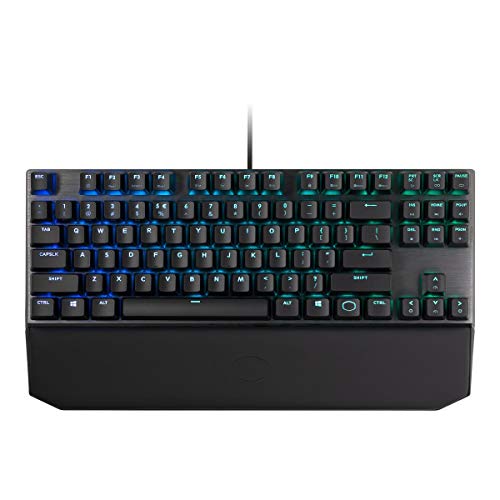 Cooler Master MK730 Tenkeyless Gaming Mechanical Keyboard with Red Switches, Cherry MX, RGB Per-Key Lighting and Removable Wrist Rest