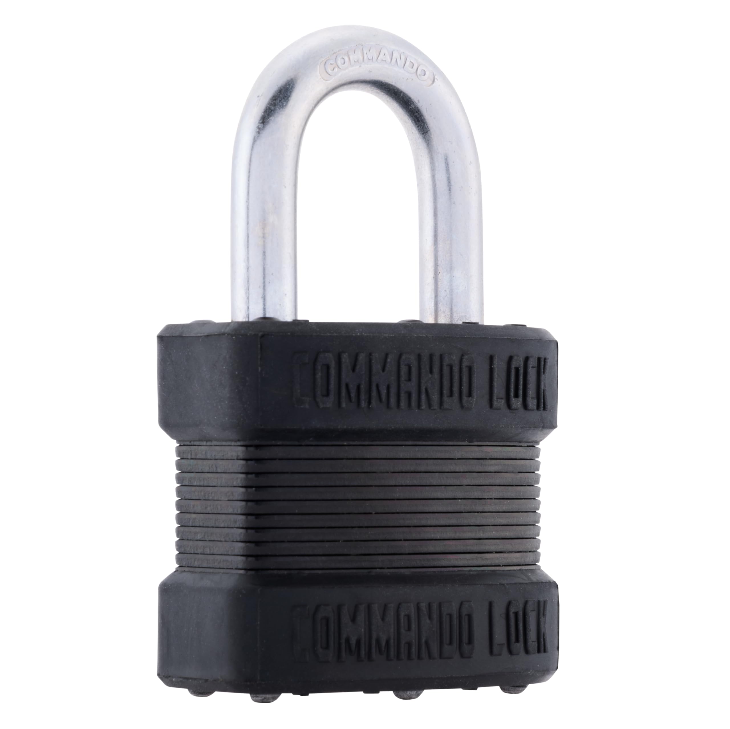 Commando Lock | Blackout Laminated Steel Padlock | Military-Grade | Gun Case Locks (2 Pack)