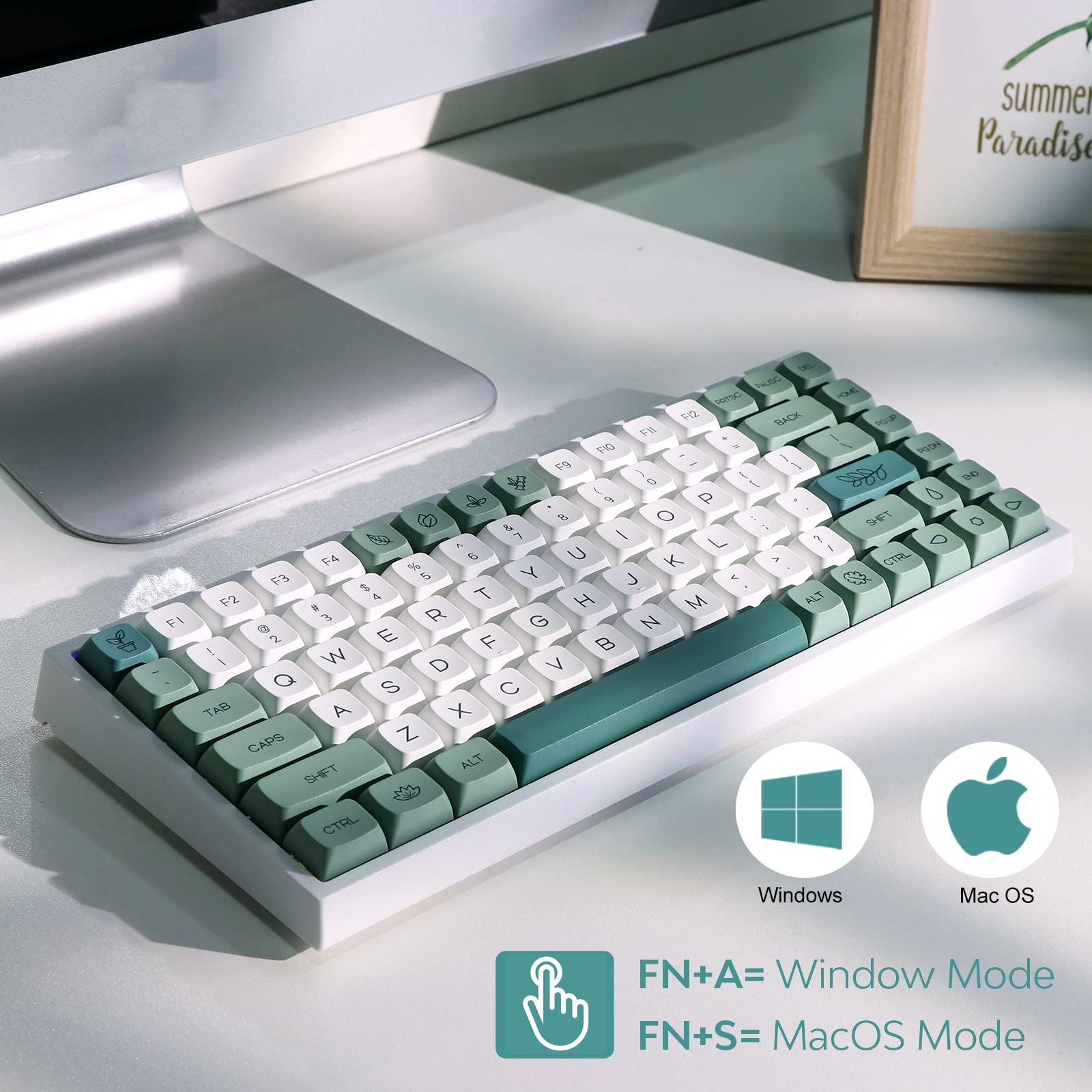 EPOMAKER Gaming Keyboard Numpad Combo, EP84 Pro 75% RGB Hot Swappable 2.4GHz/Bluetooth 5.0/USB-C Wired Keyboard with TH21 Wired Numpad for Mac/Win/Gamers(Gateron Pro Yellow)