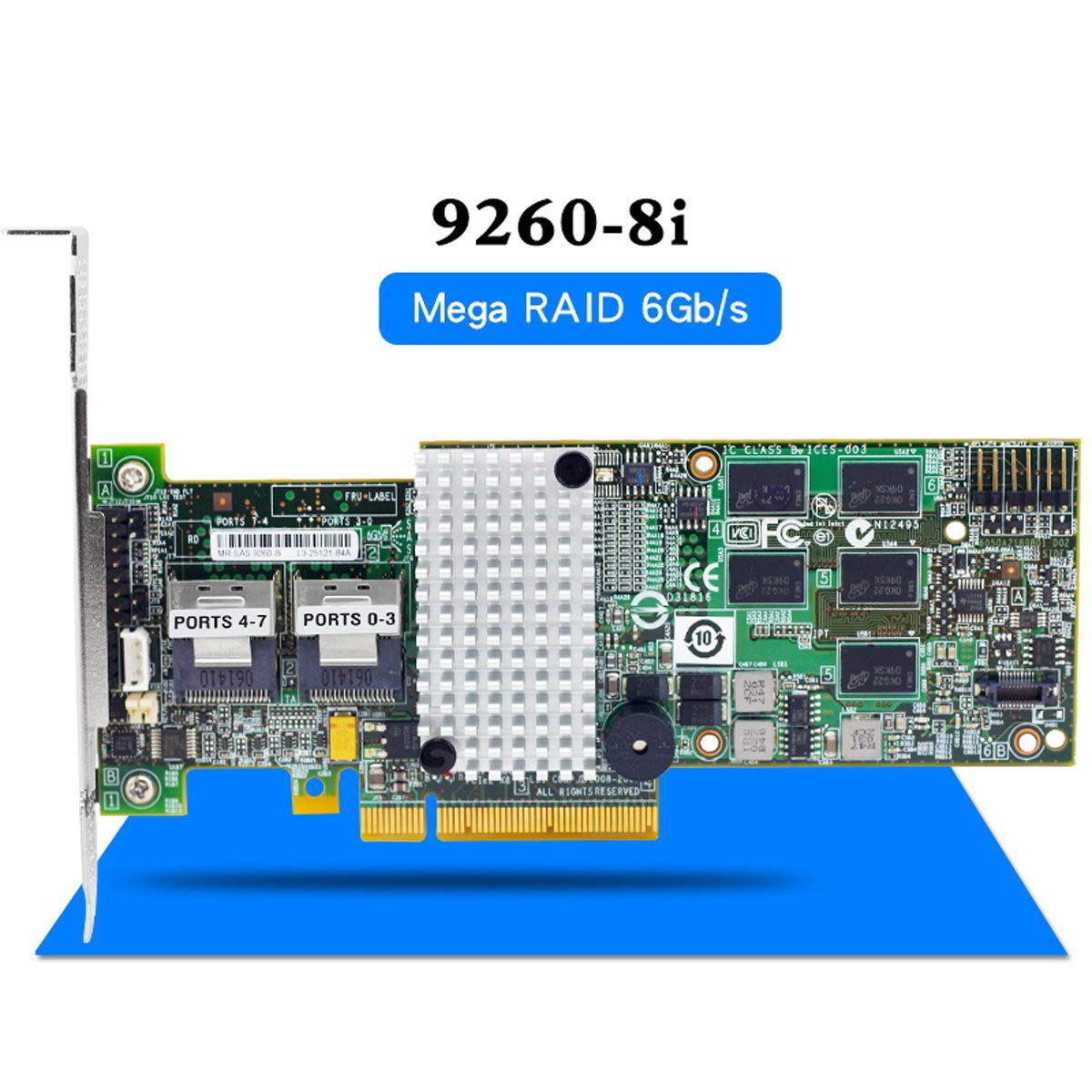 Cablecc LSIMegaRAID SAS LSI 9260-8i LSI00198 8 Port 512MB Cache SFF8087 6Gb RAID0.1.5.6 PCI-E 2.0 X8 Controller Card