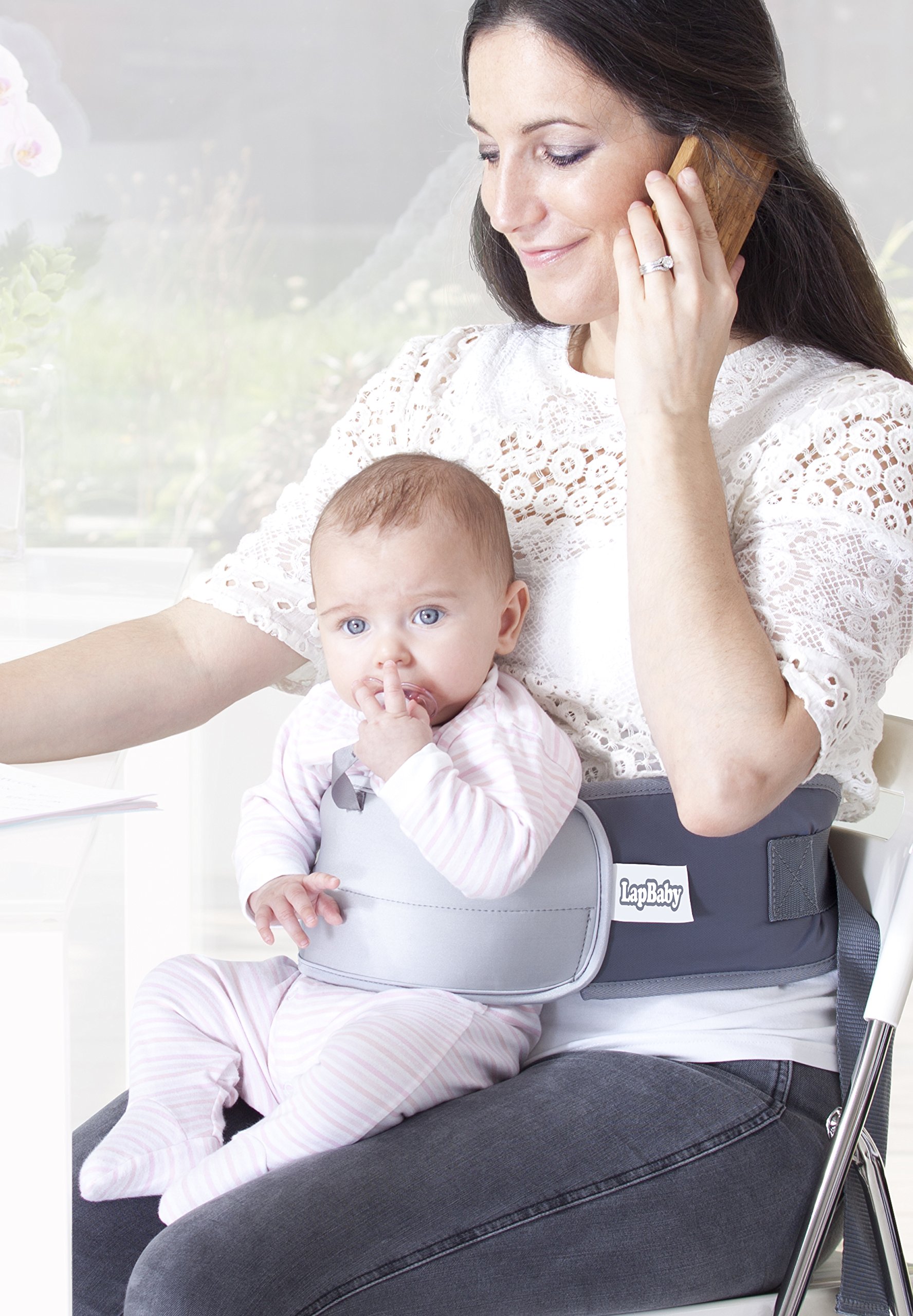 Primo LapBaby - Ergonomic, Adjustable, and Portable Infant Seating Aid for Travel, Feeding, and Working from Home with Animal Print Drop Cloth