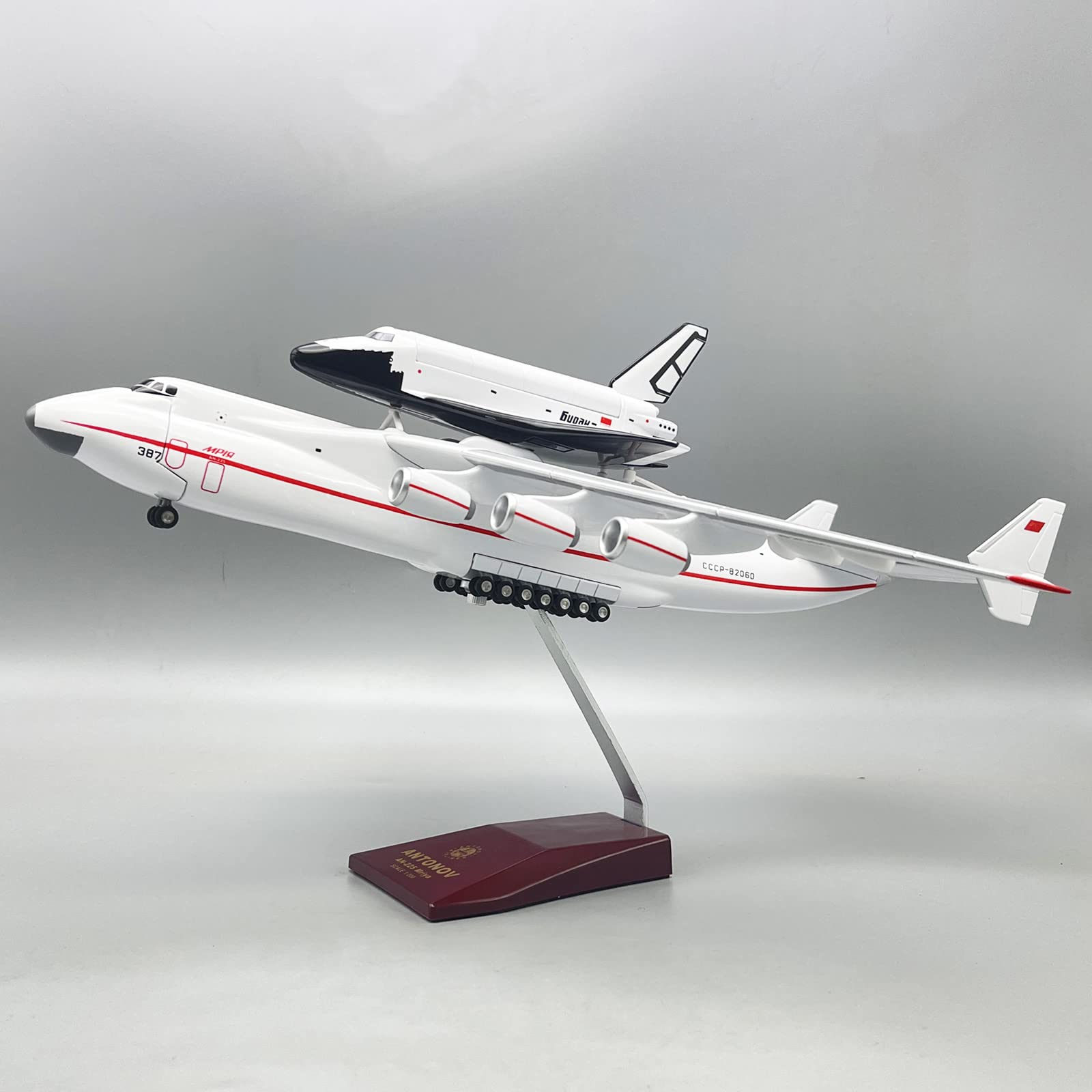 Mahfisj 1:200 Scale AN225 Model Airplane,Openable Cabin, 17-inch Length, Resin Aircraft Model Toy for Gifts and Collections (an225-2)
