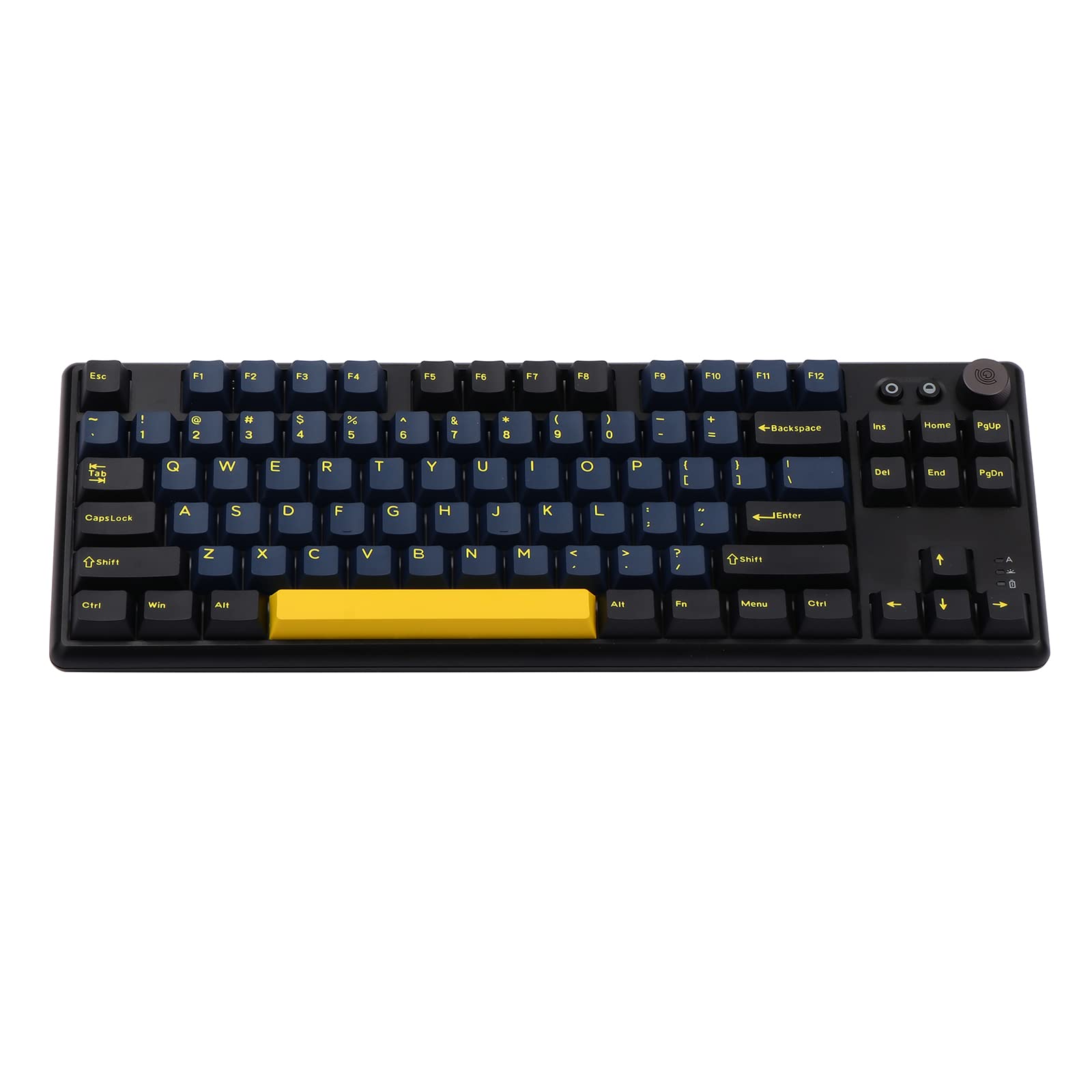 EPOMAKER Wireless Gaming Keyboard and Coiled Cable Combo, ABM084 75% Hot Swappable Triple Mode Keyboard, Mix Aviator Coiled USB Cable for Mac/Win/Gamers(Gateron G-pro Yellow)