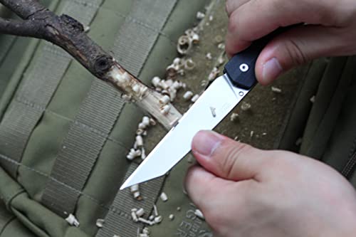Ruike P865 Pocket Tactical Knife Folding knives 14c28n Stainless Steel Liner Lock Utility Camping Knife Survival 3.58inch Small Mini tool Knife EDC Tools Belt Clip for Men Gift