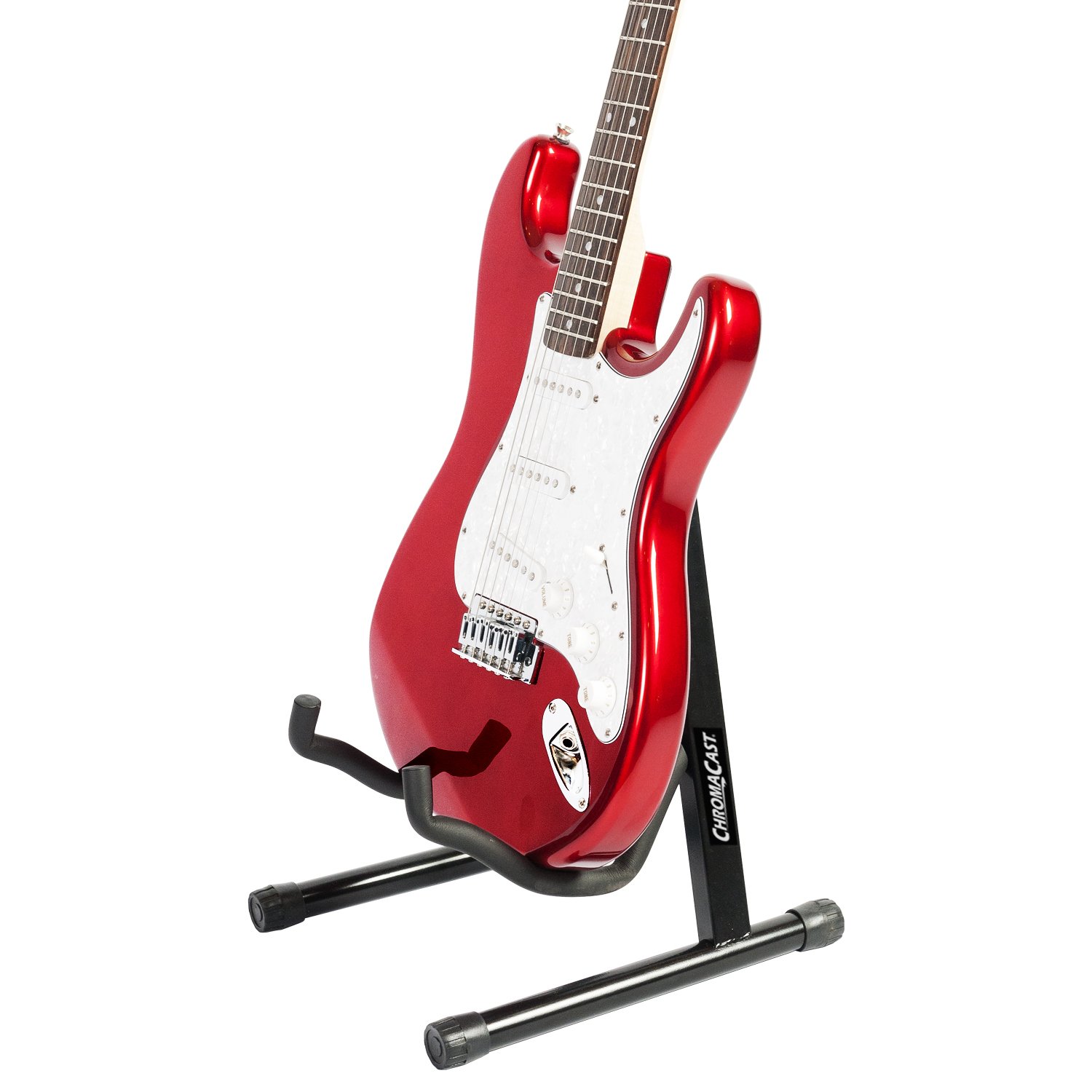 ChromaCast Folding A-Frame Guitar Stand for Acoustic and Electric Guitars with Secure Lock (CC-MINIGS),Black