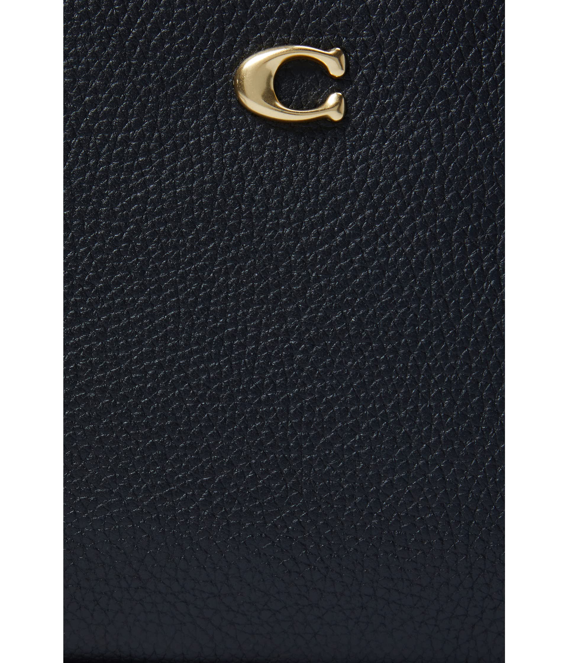Coach Polished Pebble Leather Small Wristlet, Amazon Green